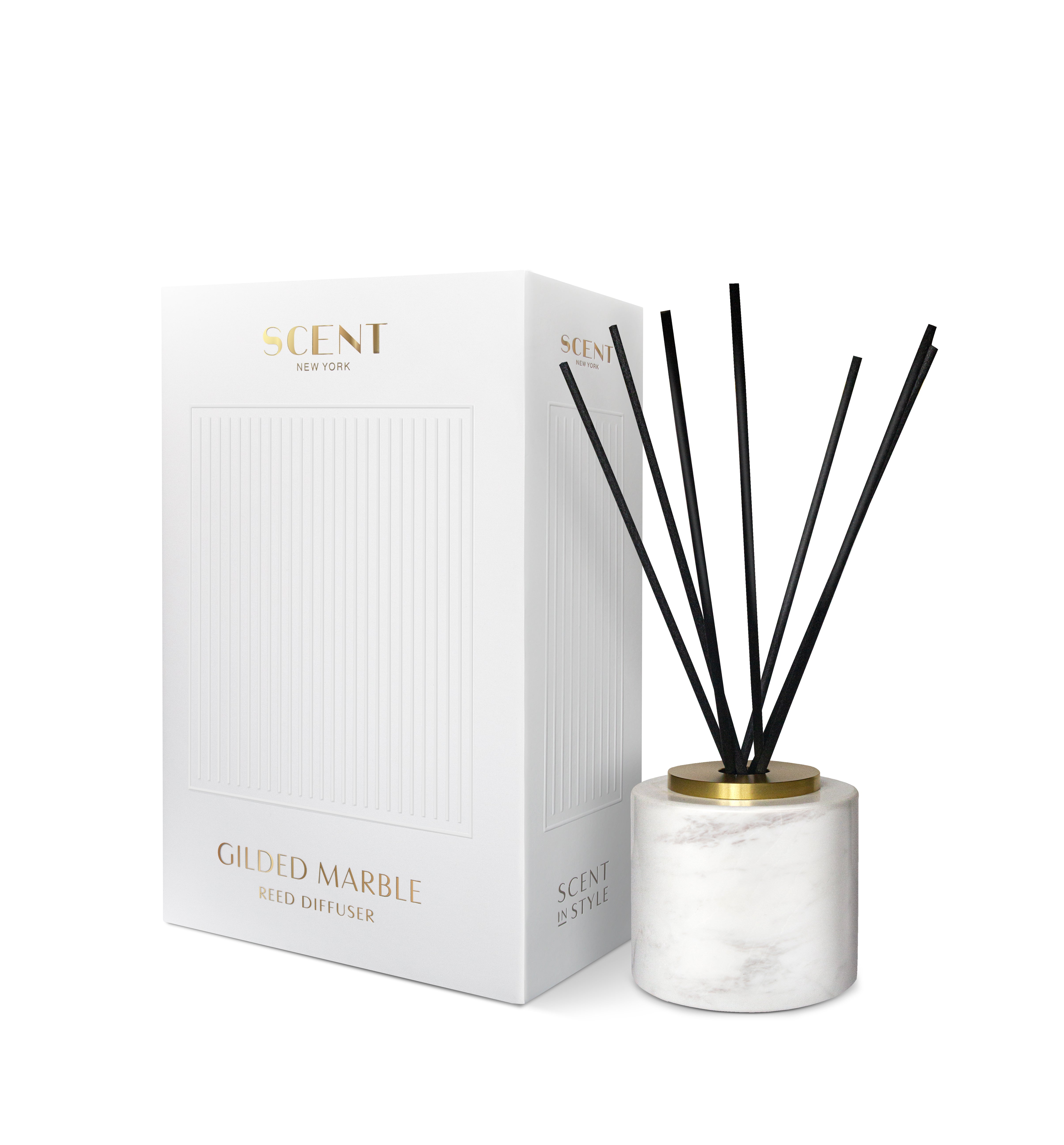Gilded Marble Reed Diffuser – Scent New York