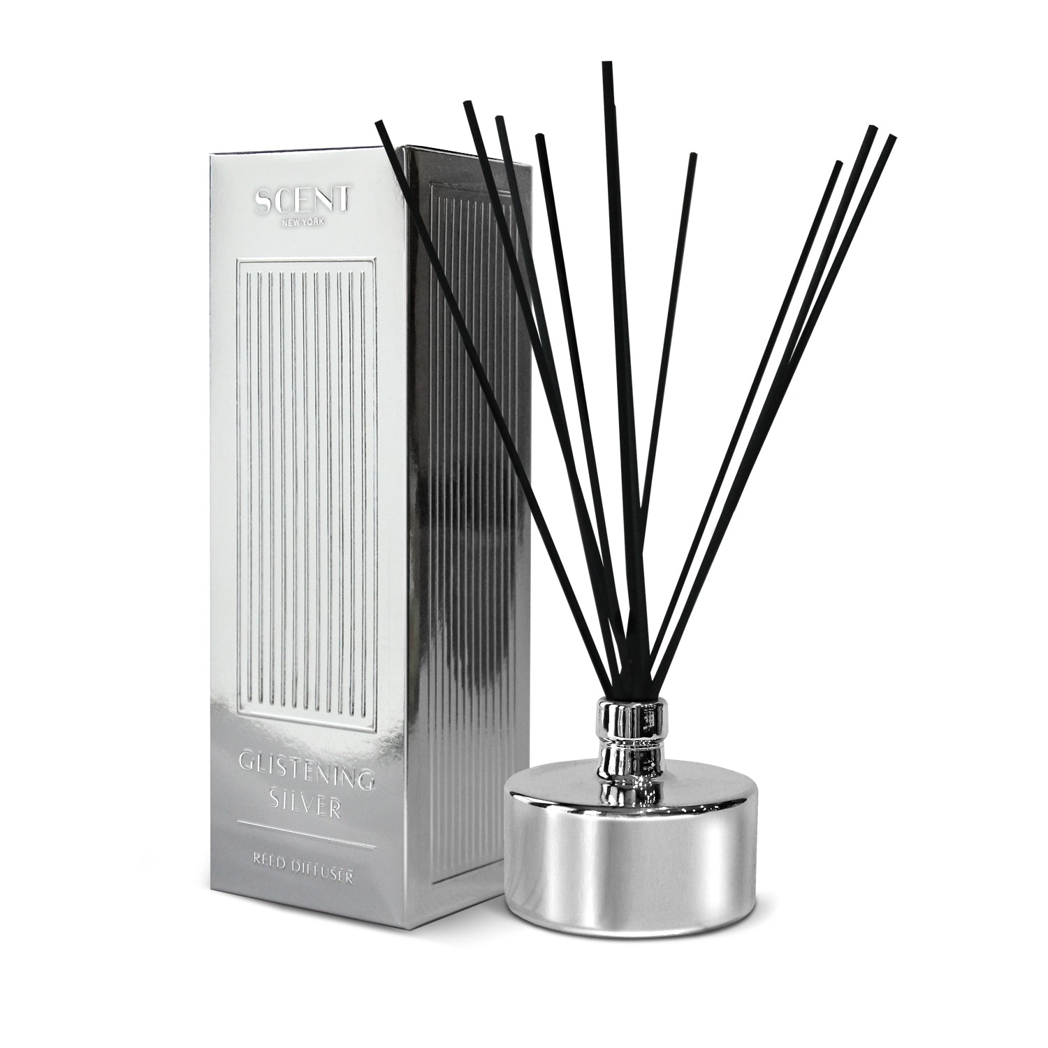 Glistening Silver Reed Diffuser – Scent New York